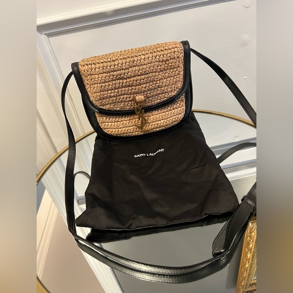 Yves Saint Laurent | Bags | Ysl Saint Laurent Medium Raffia Leather ...